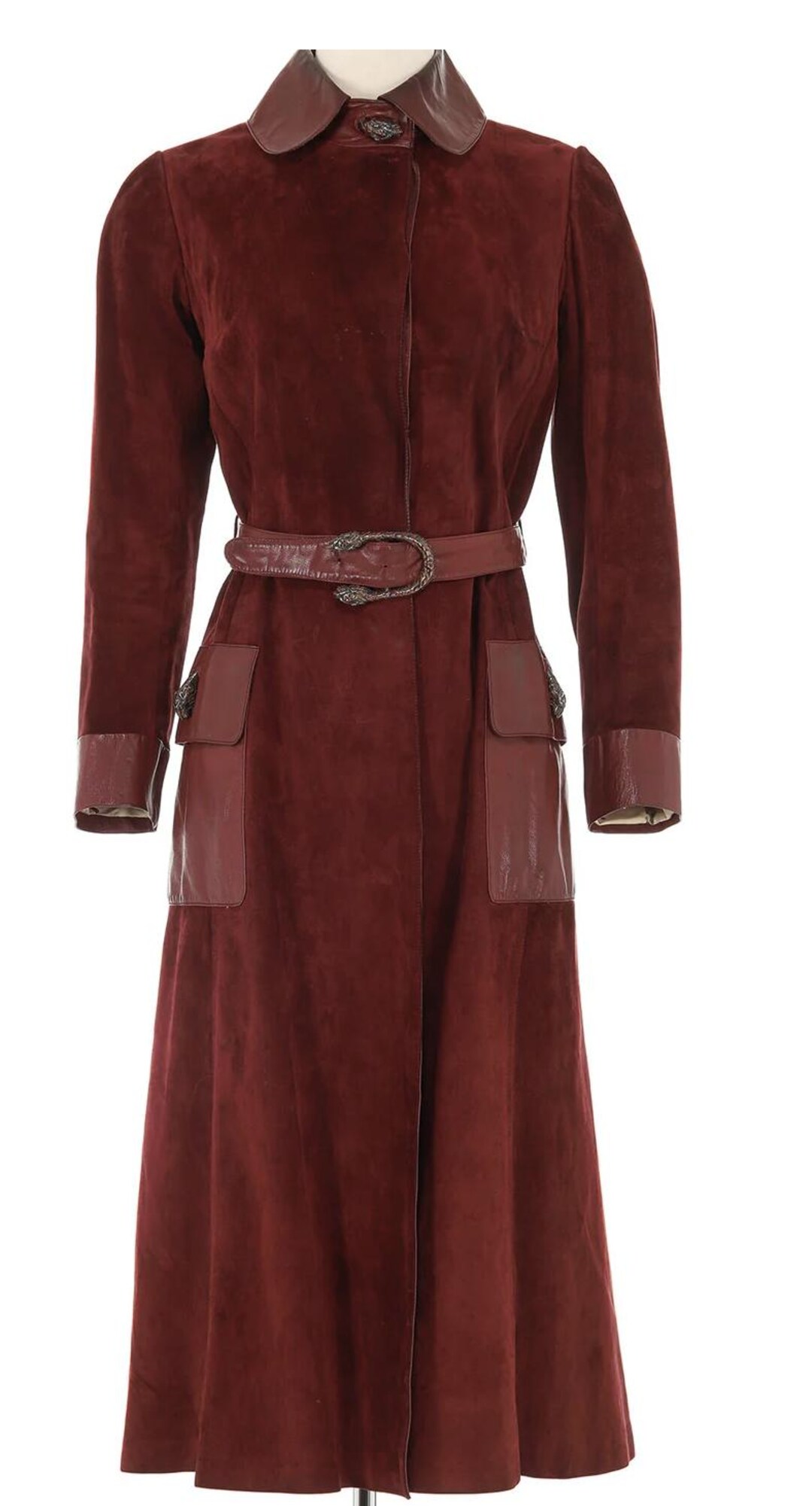 GUCCI Maroon Leather Coat Circa 1950s - Etsy