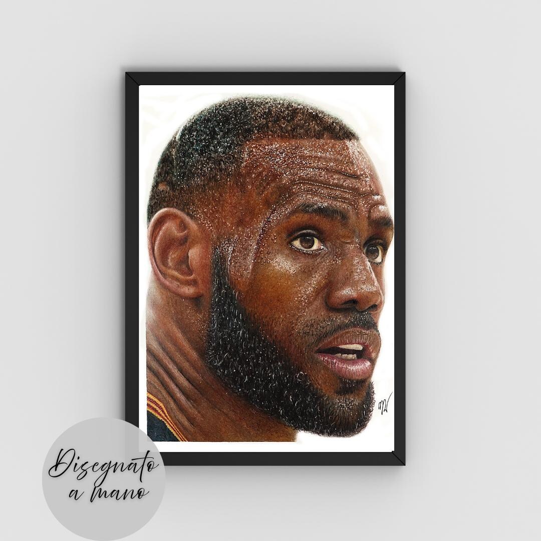 Realistic Portrait of a Basketball Player – Original Colored Pencil ...