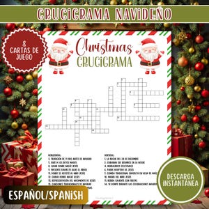 Crucigramas De Navidad – 8 Diseños Listos Para Descargar E Imprimir - Etsy