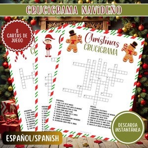 Crucigramas De Navidad 8 Diseños Listos Para Descargar E Imprimir - Etsy