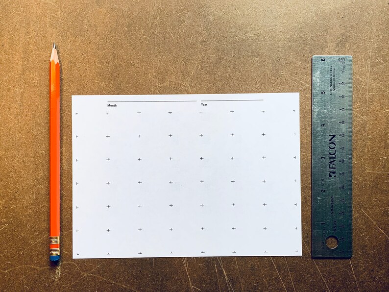 Fillable 5x7 Monthly Calendar Template - Etsy