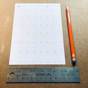 Fillable 5x7 Monthly Calendar Template | Etsy