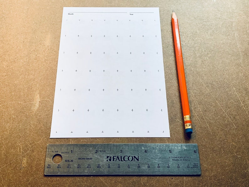 Fillable 5x7 Monthly Calendar Template | Etsy