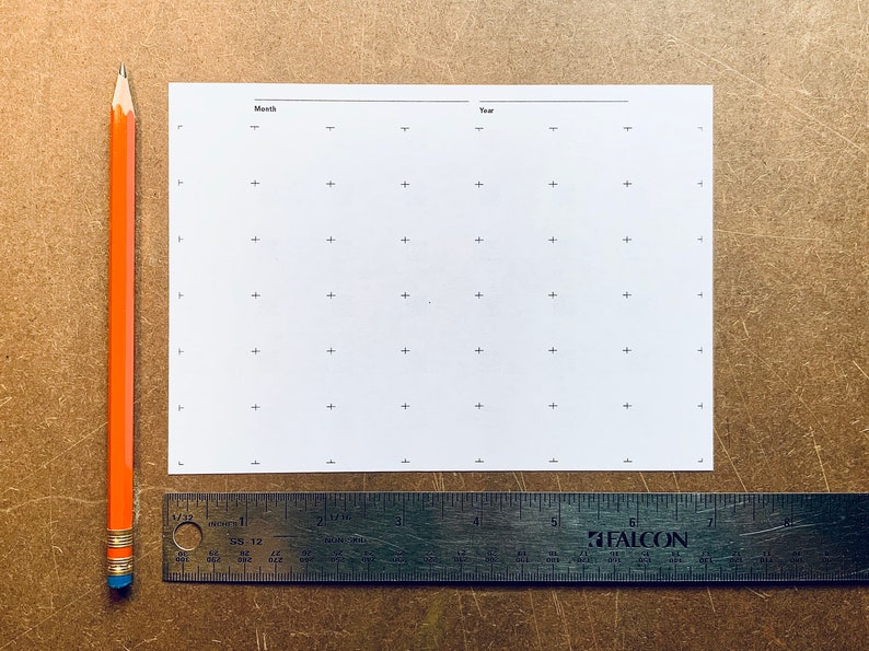 Fillable 5x7 Monthly Calendar Template | Etsy