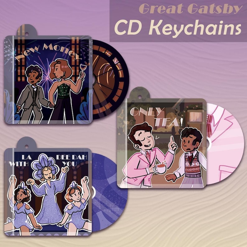 Great Gatsby Musical-inspired CD Keychain! With Removable Spinning CD ...