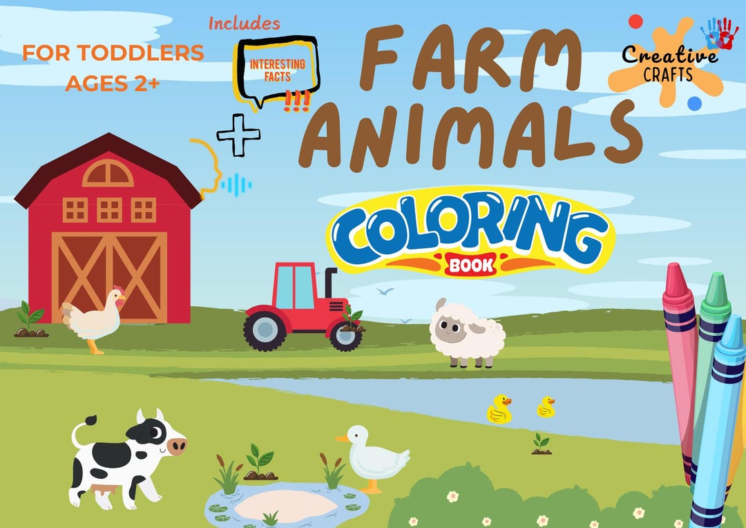 Farm Animals Coloring Pages for Toddlers | Printable Kids Activity ...