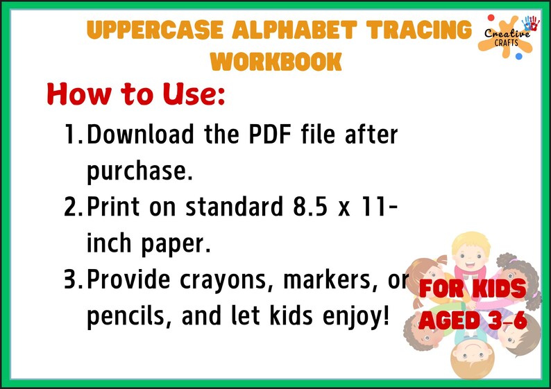 Cute Animals Alphabet Workbook Uppercase Letter Tracing Activities Fun ...