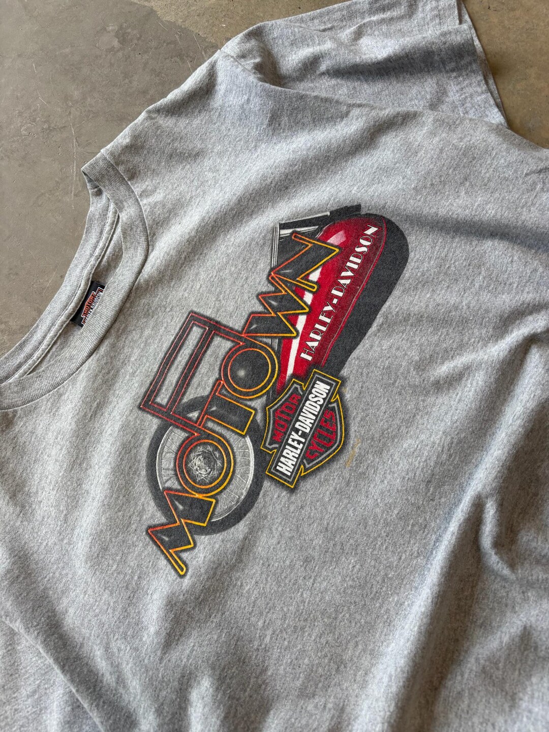 Vintage 2003 Harley Davidson Mototown Detroit Grey Tee (L) - Etsy