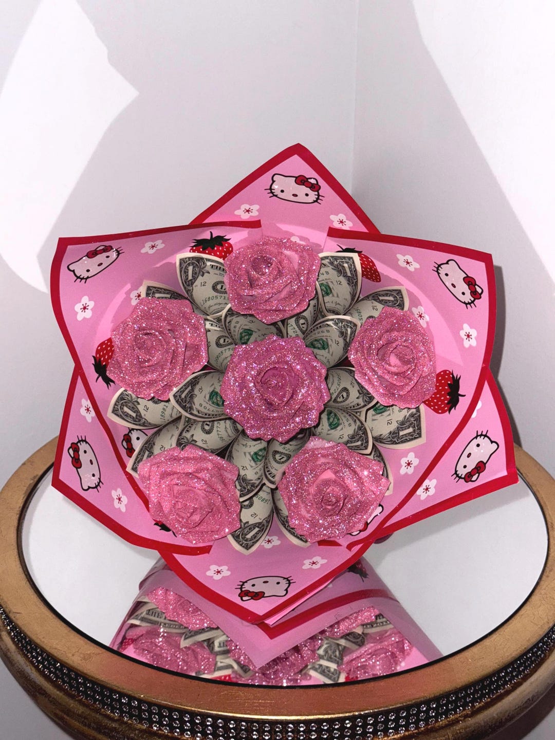 Money Bouquet mini Kiss Design Made With Real Money and Glittered Foam ...