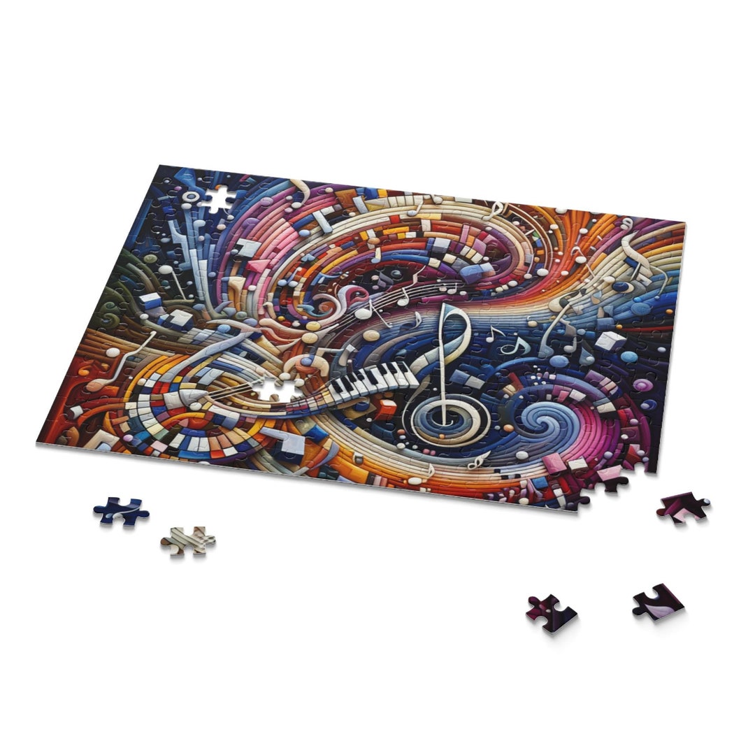 Colorful Musical Puzzle Set, Vibrant Art Jigsaw, Perfect for Music ...