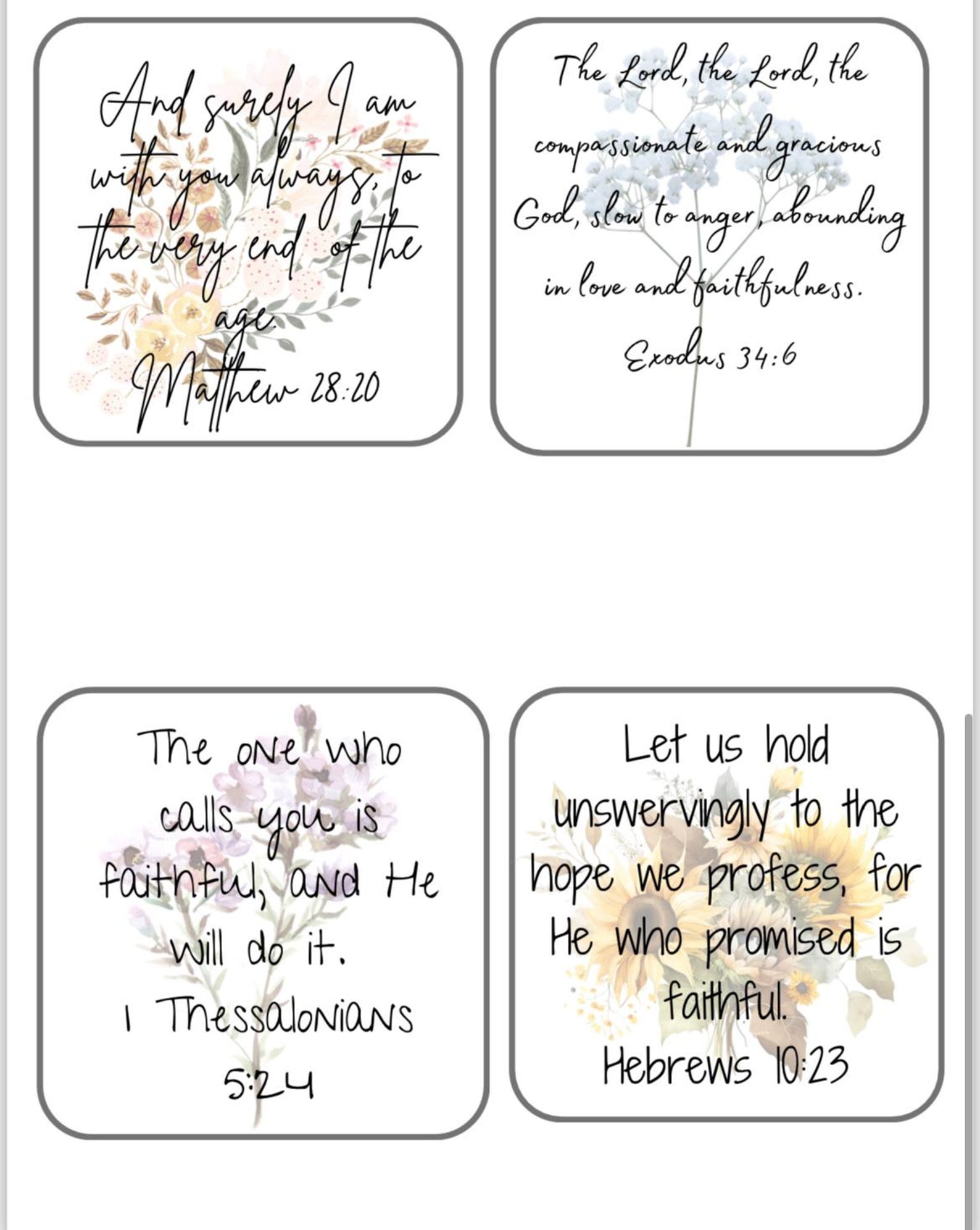 Women's Scripture Cards for Verse Memory, Gift Giving - Etsy