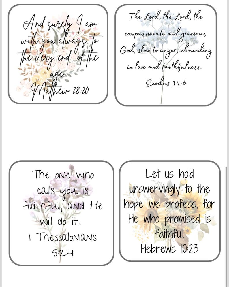 Women's Scripture Cards for Verse Memory, Gift Giving - Etsy