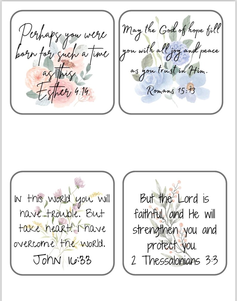 Women's Scripture Cards for Verse Memory, Gift Giving - Etsy