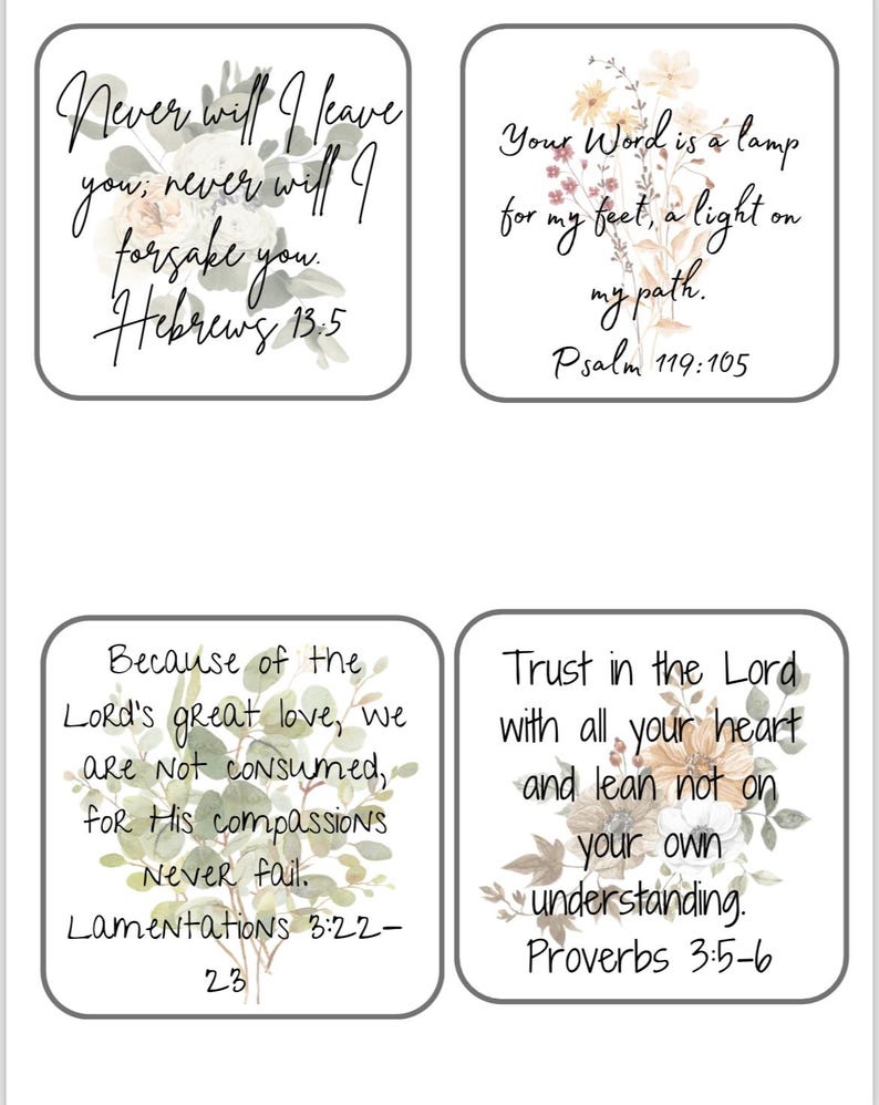 Women's Scripture Cards for Verse Memory, Gift Giving - Etsy