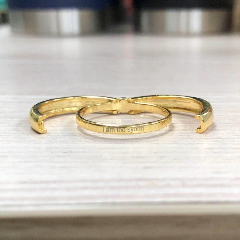 Personalized Secret Message Ring, Engraved Anniversary Gift, Gift for ...