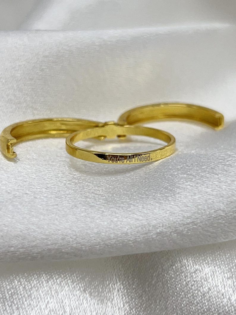 Personalized Secret Message Ring, Engraved Anniversary Gift, Gift for ...