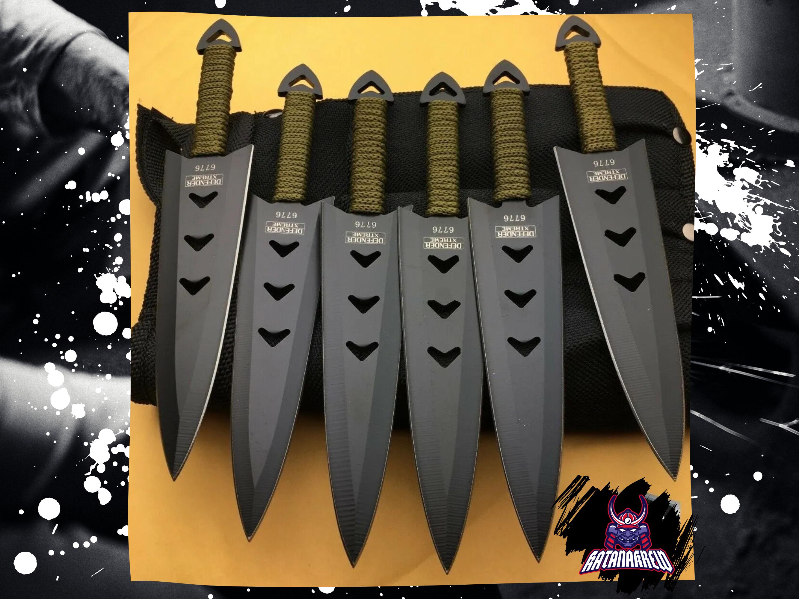 3 PC 9" Ninja Tactical Naruto Kunai Fixed BLADE HUNTING Throwing Knife ...