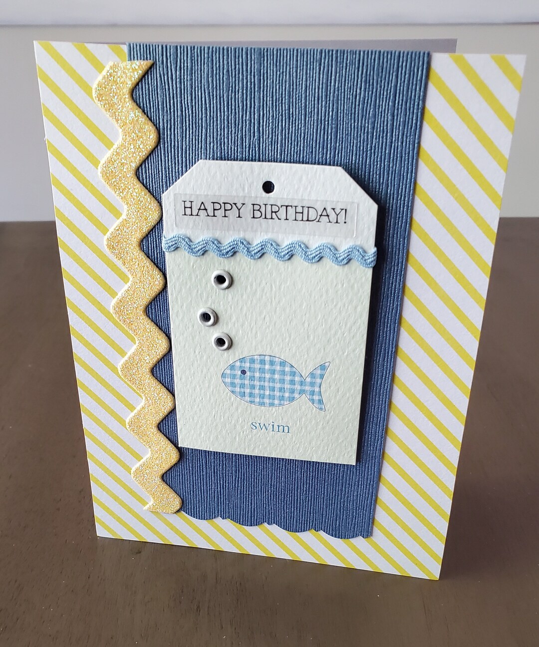 Happy Birthday Preppy Fish Greeting Card - Etsy