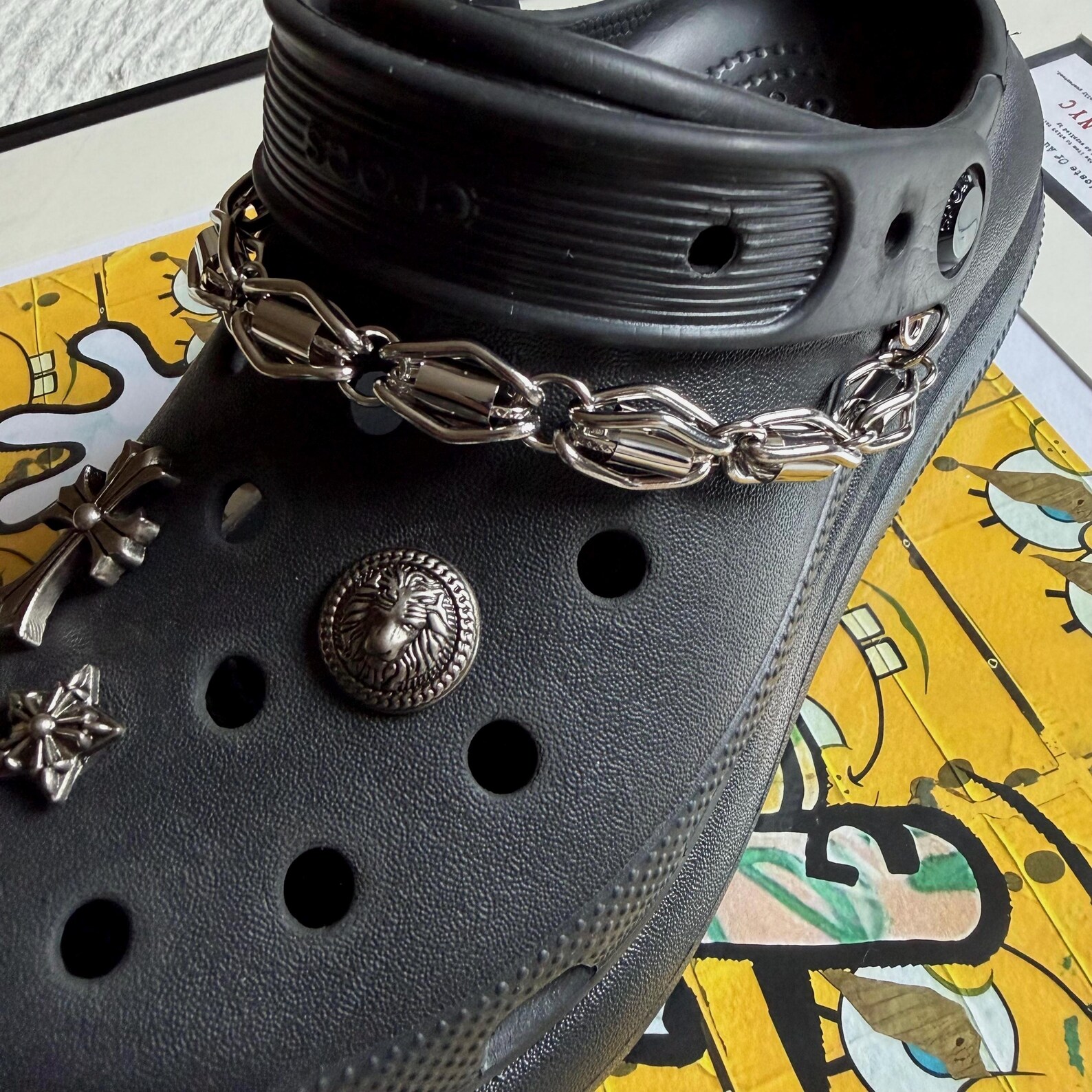Punk Rock Silver Metal Shoe Chains: Goth Shoe Accessories - Etsy