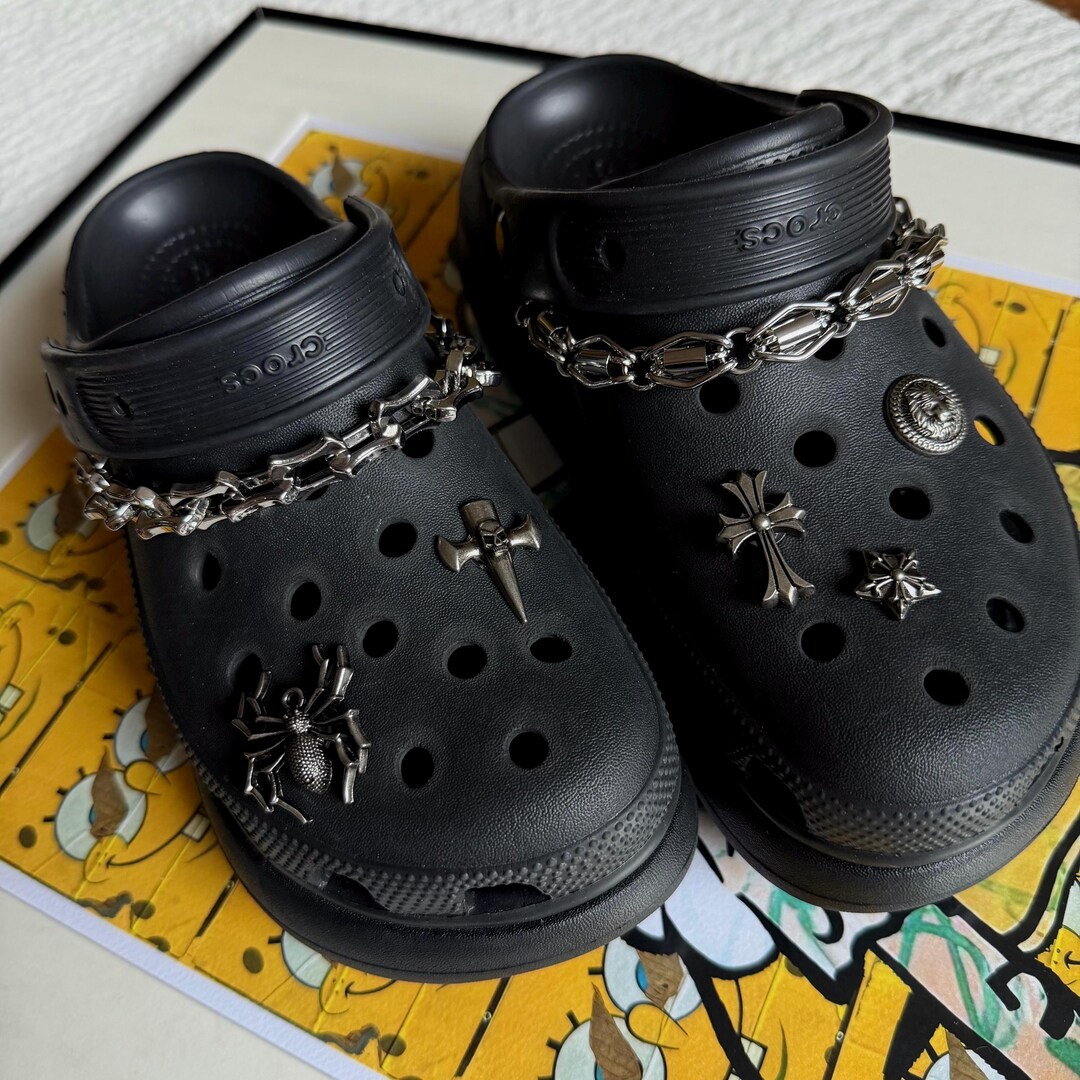 Punk Rock Silver Metal Shoe Chains: Goth Shoe Accessories - Etsy