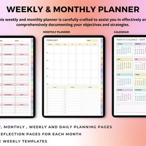 All in One Digital Planner Undated - Etsy UK