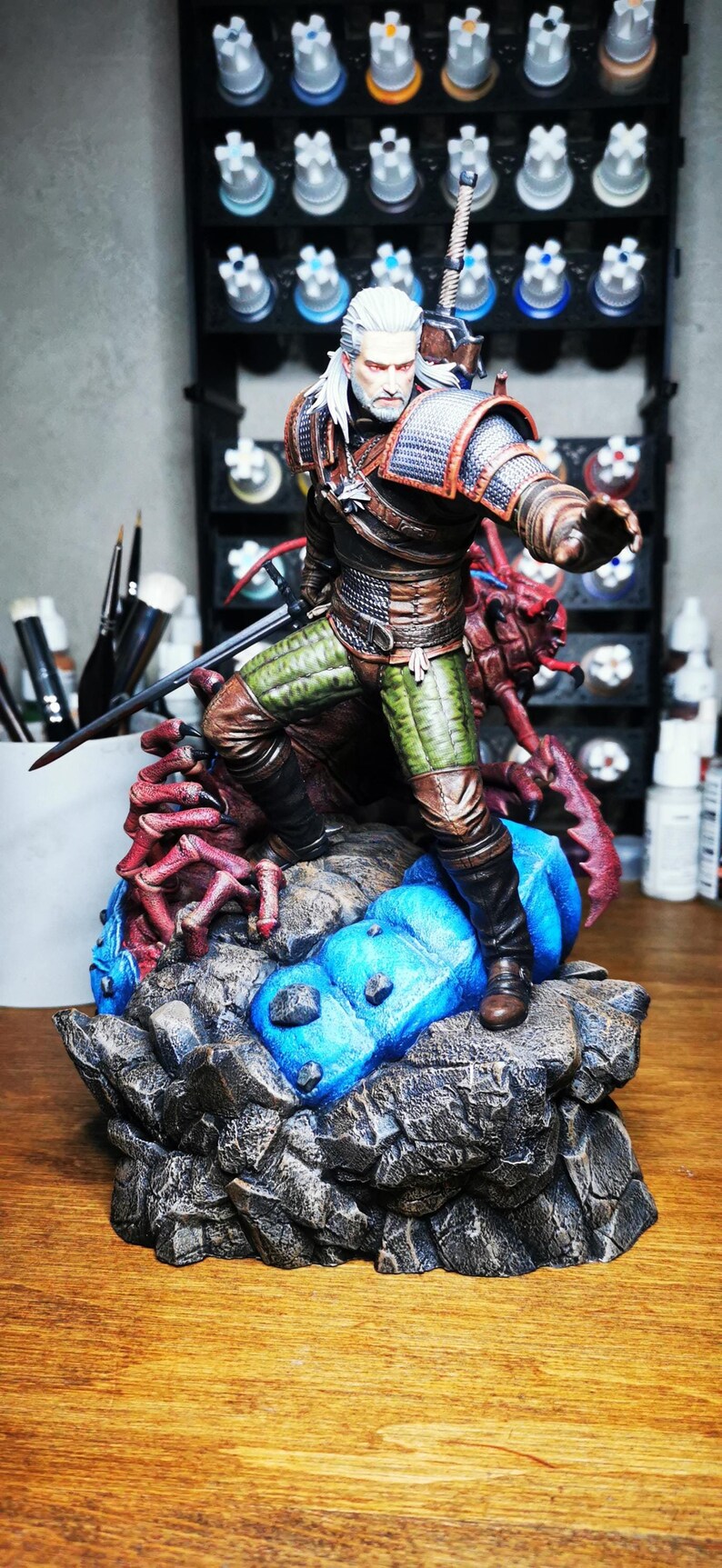 Figurine/diorama Witcher Geralt of Rivia. - Etsy