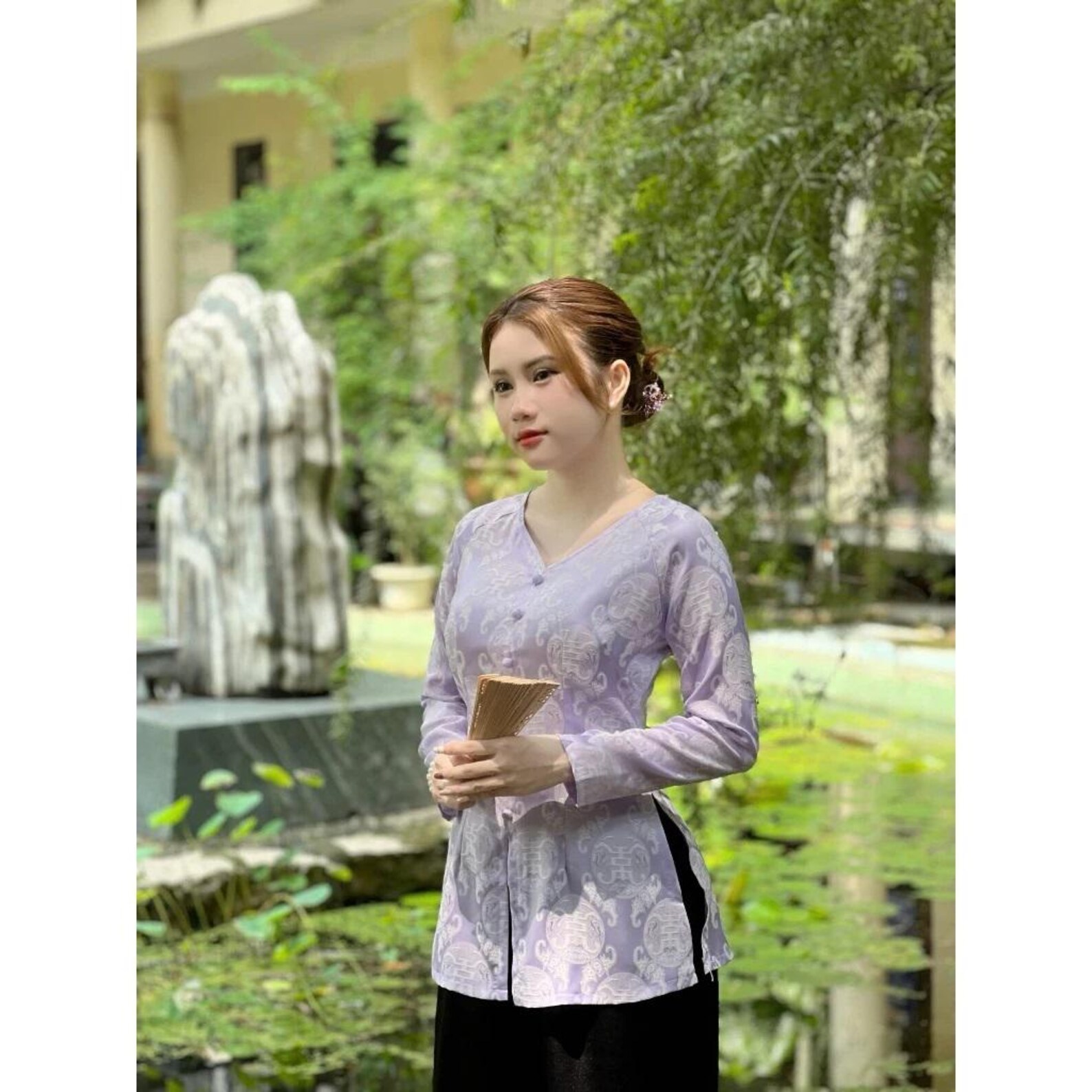 Pre-made Ao Dai Ba Ba - Vietnamese Traditional Ao Ba Ba - Silk Brocade ...