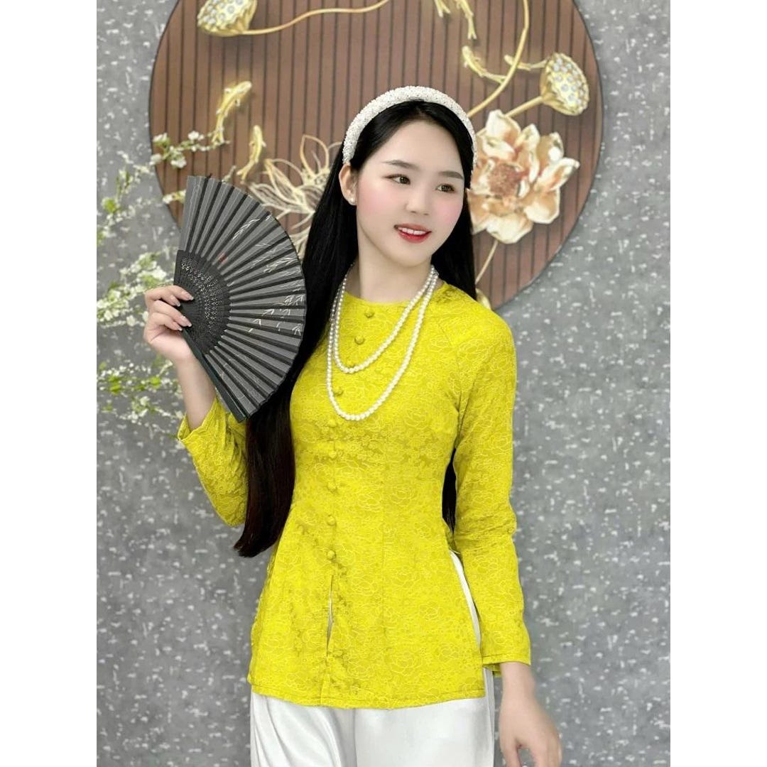 Pre-made Ao Dai Ba Ba - Vietnamese Traditional Ao Ba Ba - Brocade Silk ...