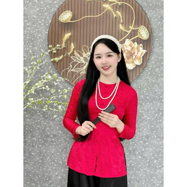 Pre-made Ao Dai Ba Ba - Vietnamese Traditional Ao Ba Ba - Brocade Silk ...
