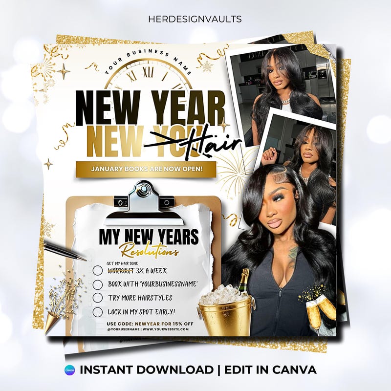 January Booking Nailflyer - Etsy