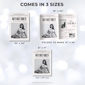 Canva Birthday Party Invite Newspaper Template, Editable Newspaper ...