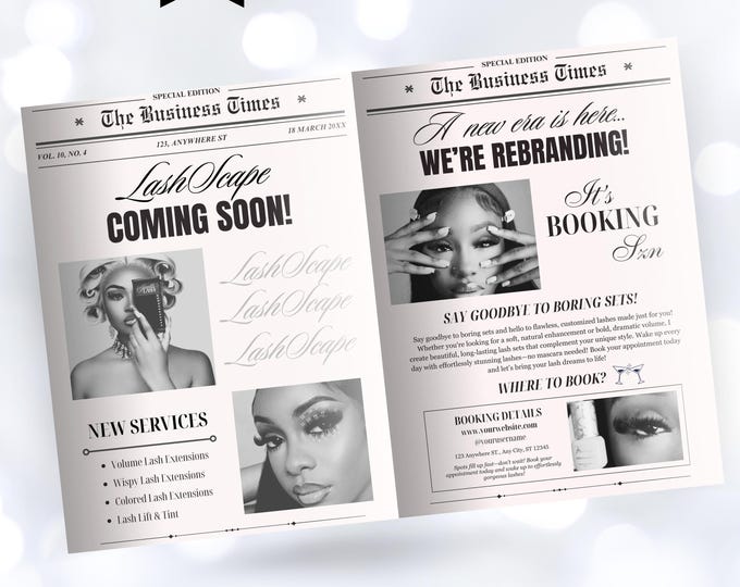 Editable Newspaper Ad Template for Nail & Beauty Professionals ...