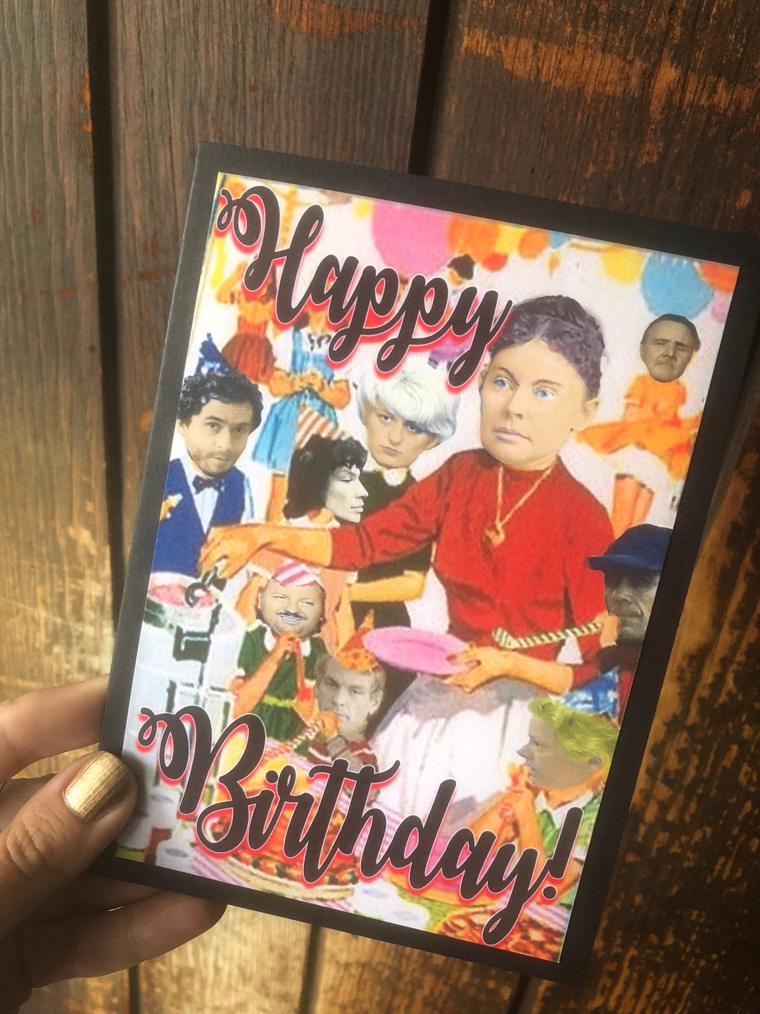 True Crime Birthday Card Lizzie Borden Dahmer Bundy Ramirez Wuornos ...
