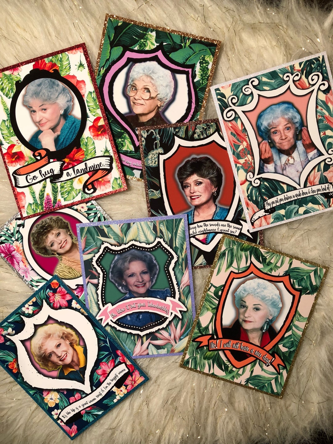 Golden Girls Notecard Set, Rose, Blanche, Dorothy, Sophia, Blank Cards ...