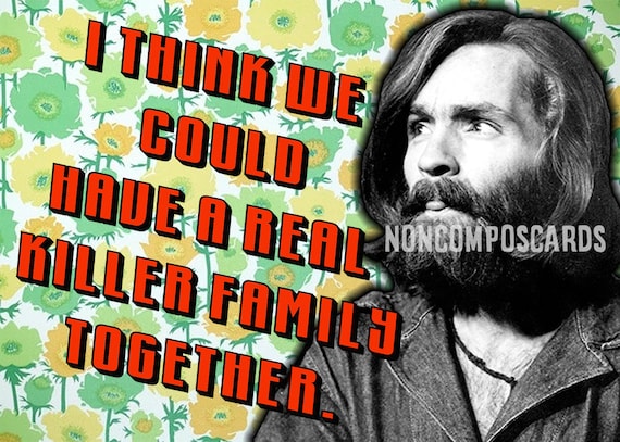 Charles Manson Family Valentine Love Card cult leaders serial | Etsy