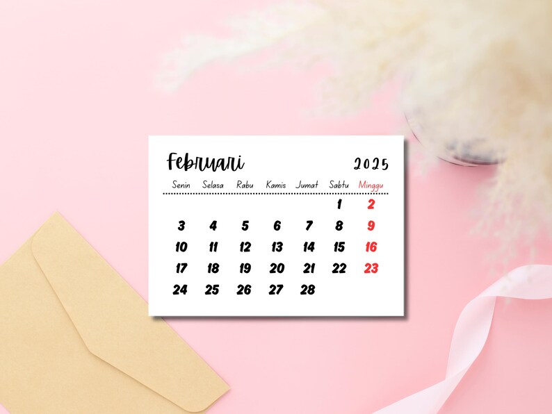 2025 Calendar Template INSTANT DOWNLOAD Modern Professional Type ...