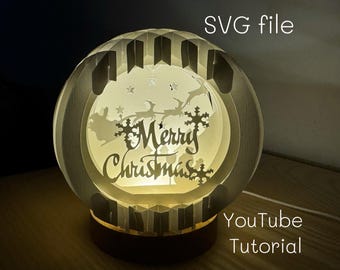 Sphere Pop up 3D Card - Paper Art - Merry Christmas Card - Gift - Etsy