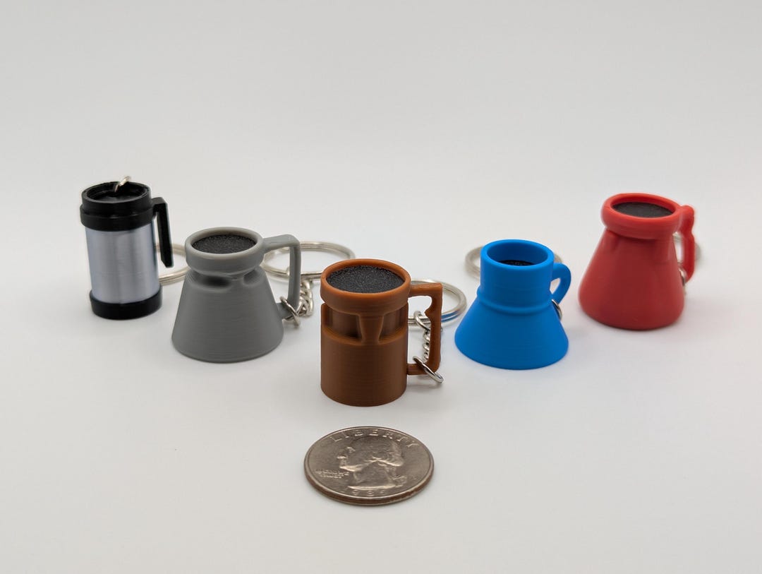 The Total Package of All 5 Raktajino Coffee Mug Keychains, Keychains ...