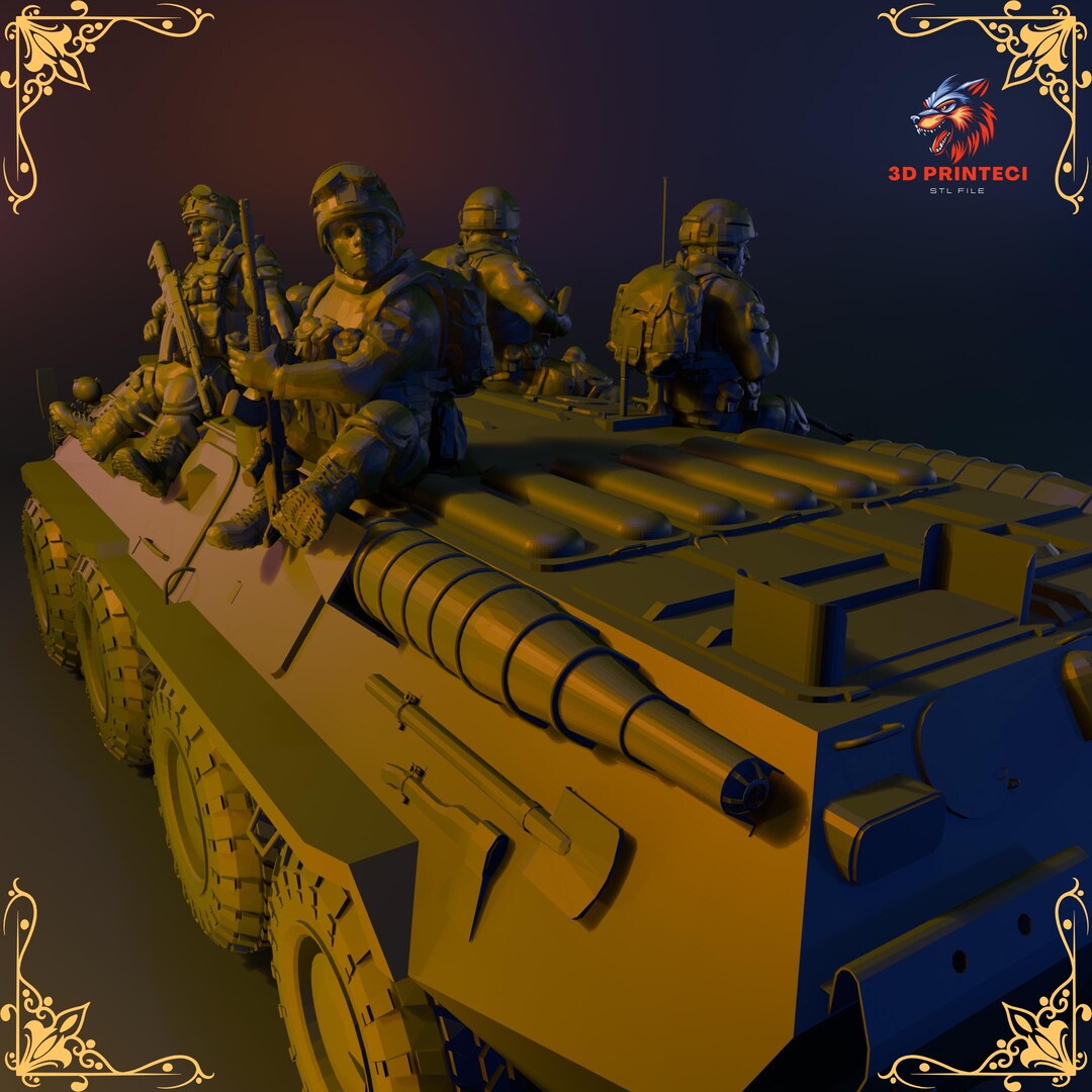 Tank BTR801 3D Printable STL - Military Vehicle Model for Collectibles ...