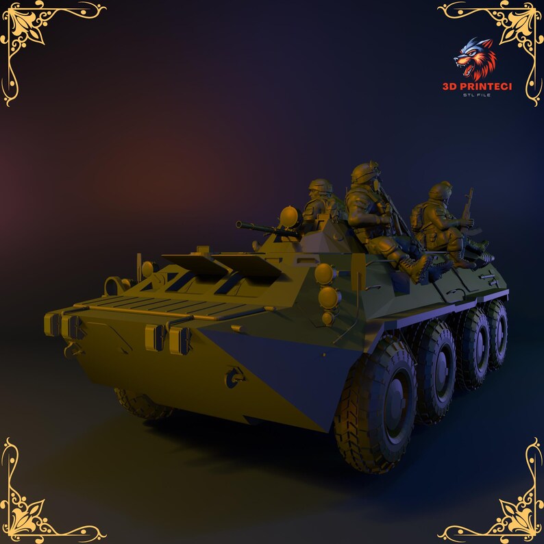 Tank BTR801 3D Printable STL - Military Vehicle Model for Collectibles ...
