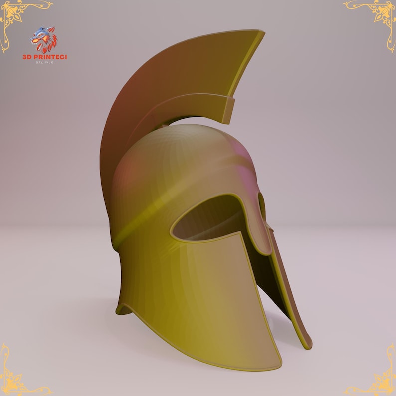 Greek Helmet Mask STL File 3D Printable Ancient Warrior Design for ...