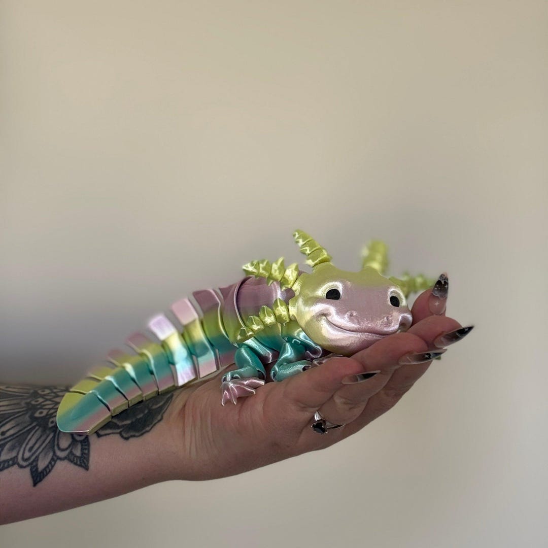 Cute Smiley 3D Printed Axolotls Available Now! - Etsy