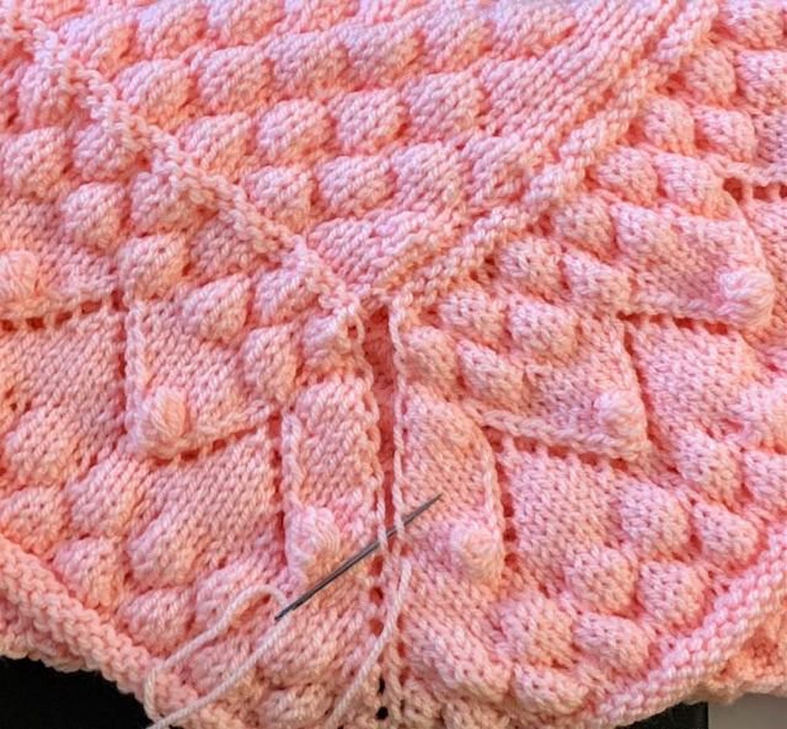 BABY BUBBLES Baby Blanket Knitting Pattern Pdf - Etsy