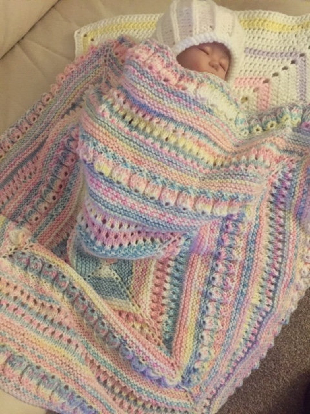 Summer Rainbow Baby Blanket Pattern - Etsy