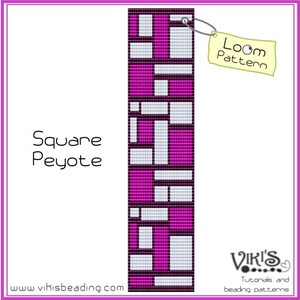 Loom Beading Pattern: Square Peyote - INSTANT DOWNLOAD Pdf -discount ...