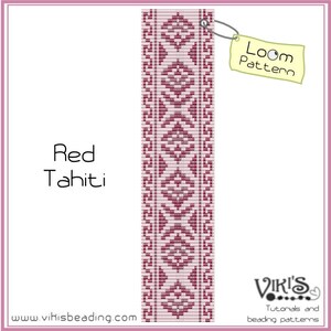 Loom Bracelet Pattern: Red Tahiti - INSTANT DOWNLOAD Pdf -discount ...