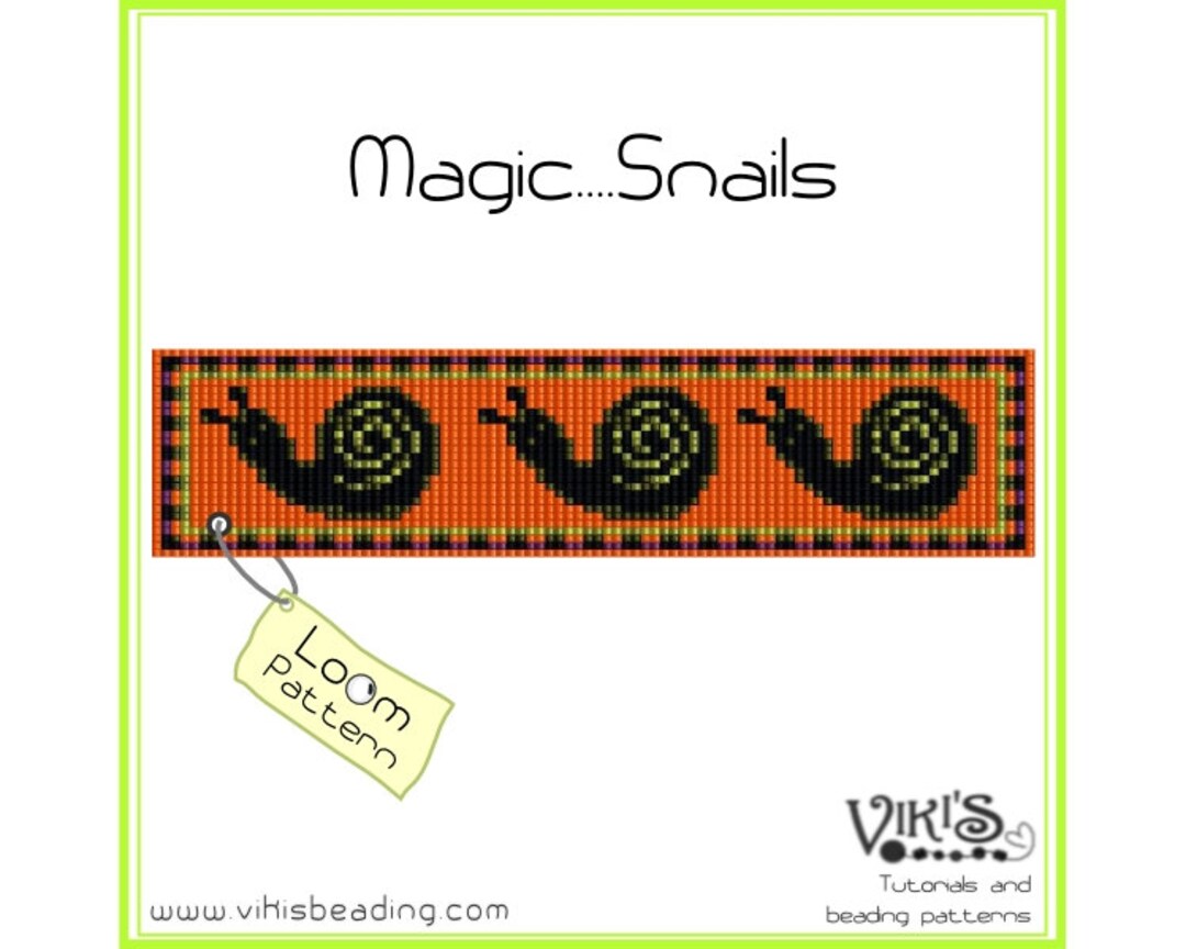Bead Loom Pattern Magic....snails INSTANT DOWNLOAD Pdf discount Codes ...