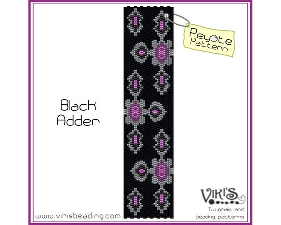 Black Adder Peyote Stitch Pattern for Bracelet INSTANT | Etsy