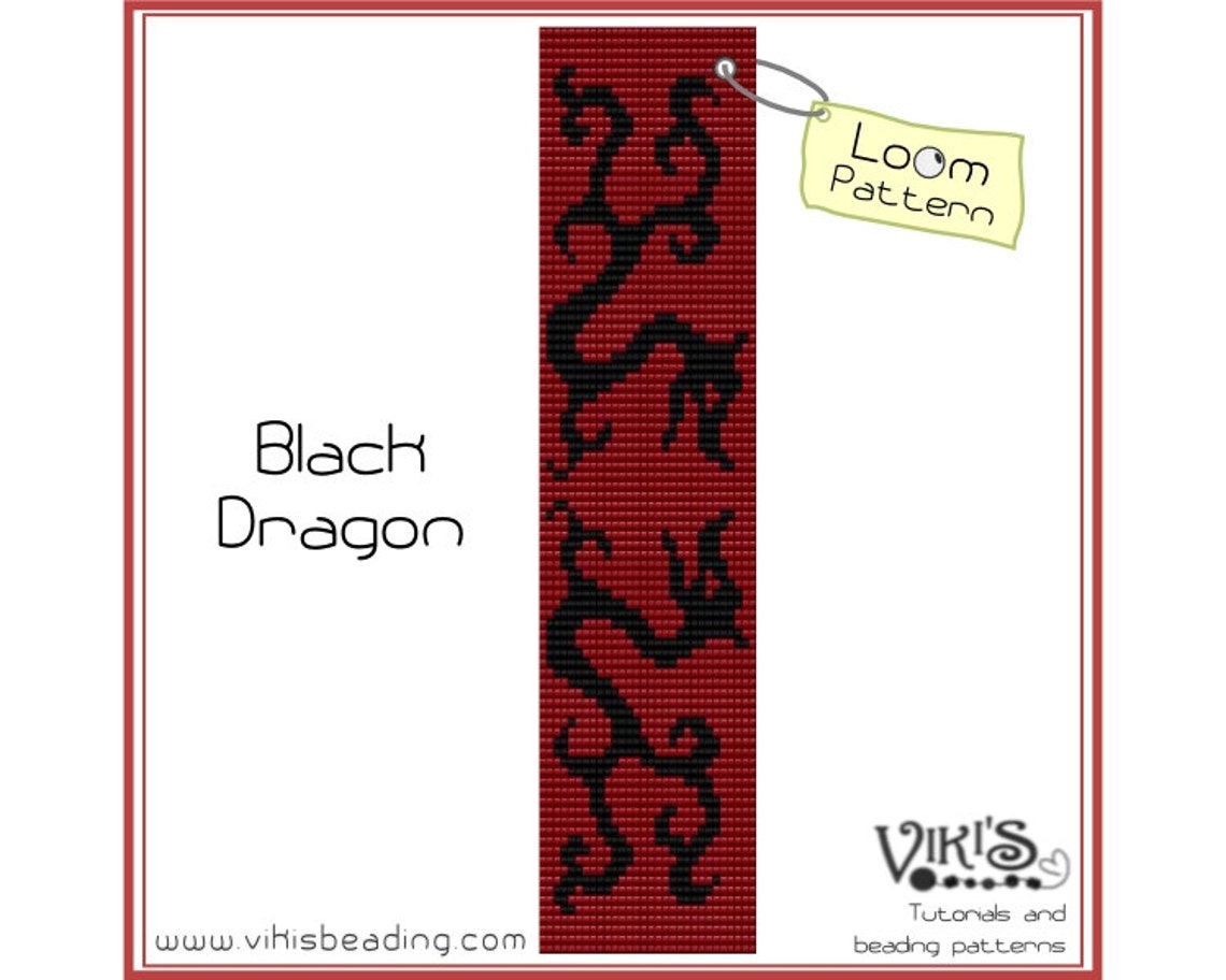 Loom Pattern Black Dragon Bracelet INSTANT DOWNLOAD Pdf - Etsy