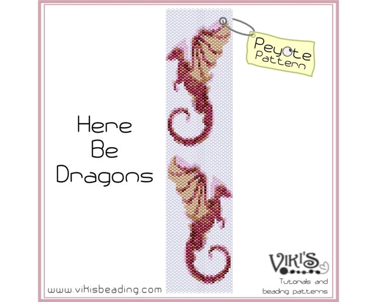 Peyote Pattern Here Be Dragons INSTANT DOWNLOAD Pdf - Etsy